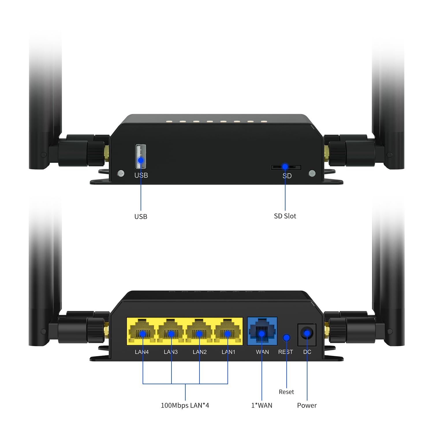 Mua 4G LTE Router, 300 Mbps Cat4 Wireless Wi-Fi Router, with Industrial ...