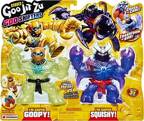 Heroes of Goo JIT Zu Goo Shifters Primal Hero Pack Bundle with Thrash , Rock Jaw , Gold Pantaro ...