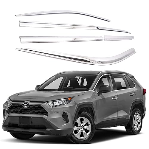 AUTOCLOVER Tape-On Rain Guards Window Visors 6 Pcs Set for Toyota Rav4 ...