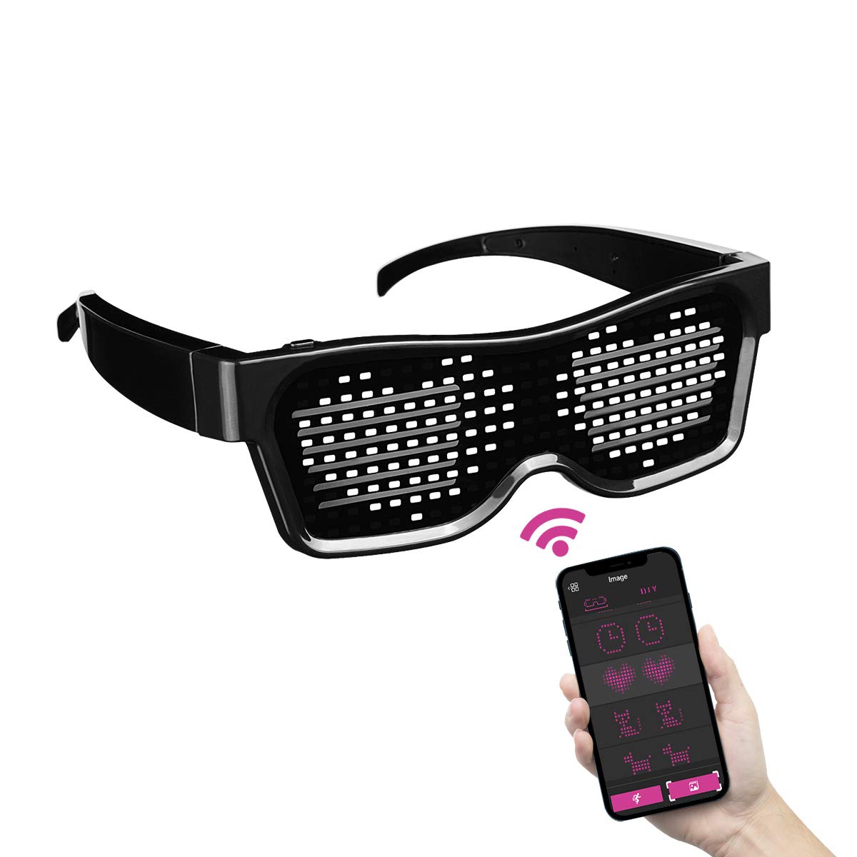 Mua ACALEPH Customizable LED Light Up Glasses with Bluetooth for ...