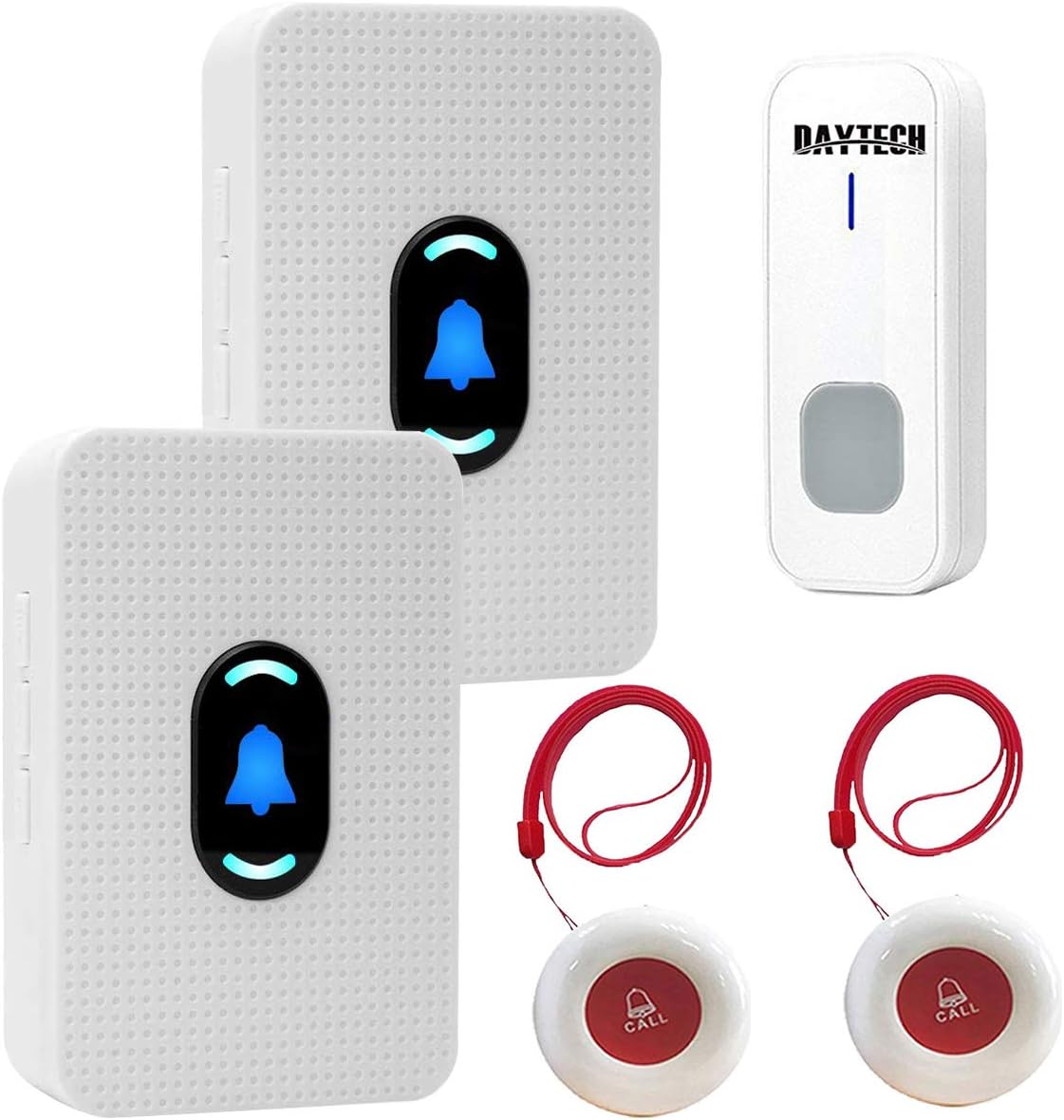 Daytech Wireless Caregiver Call Button Elderly Patient Help Button Pacnic Button Calling System ...