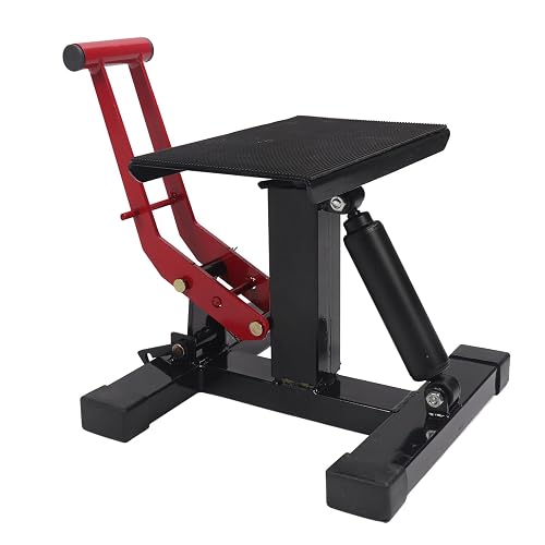 Motorcycle Lift Stand, Height Adjustable Hydraulic Lift and Lower Stand ...
