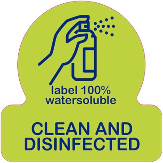 LabelFresh Clean & Disinfected Labels 500 Per Roll Sanitation Hygiene ...