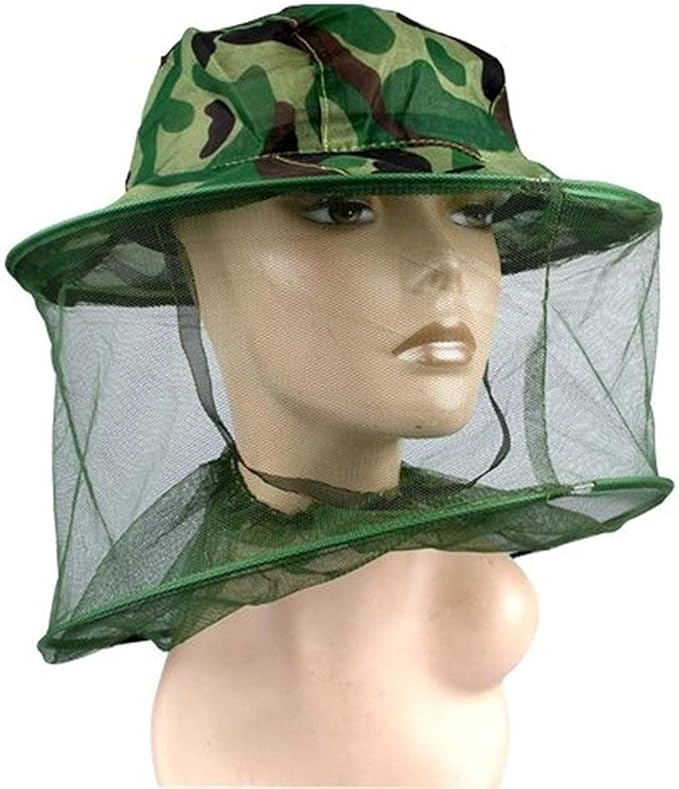 Fliyeong Camouflage Beekeeping Hat Mesh Beekeeping Mask Face Protector ...
