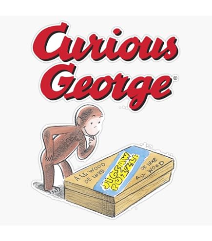 Over 200 Stickers Pack Over 200 Fun Curious George Stickers – 4 Giant ...