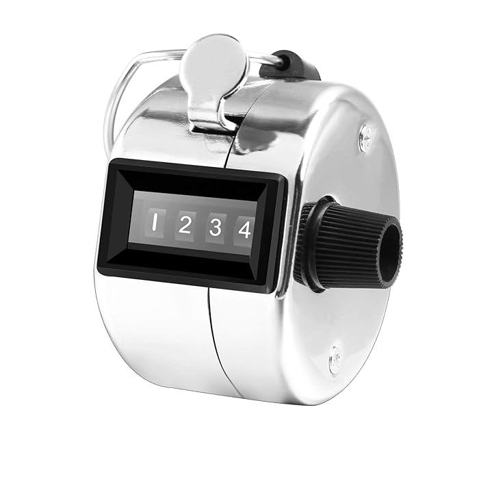 Buy YeeBeny Hand Tally Counter Clicker 4 Digit Mechanical Pitch Click ...