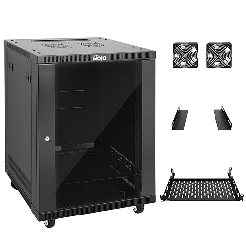 Tecmojo 15U Wall Mount Rack,15U Rack 17.7 Inch Depth,Hold Up to 176 Lbs ...