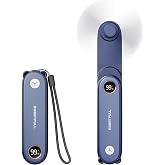 Amazon.com: SWEETFULL Portable Handheld Mini Fan with LED Display, 2-in ...