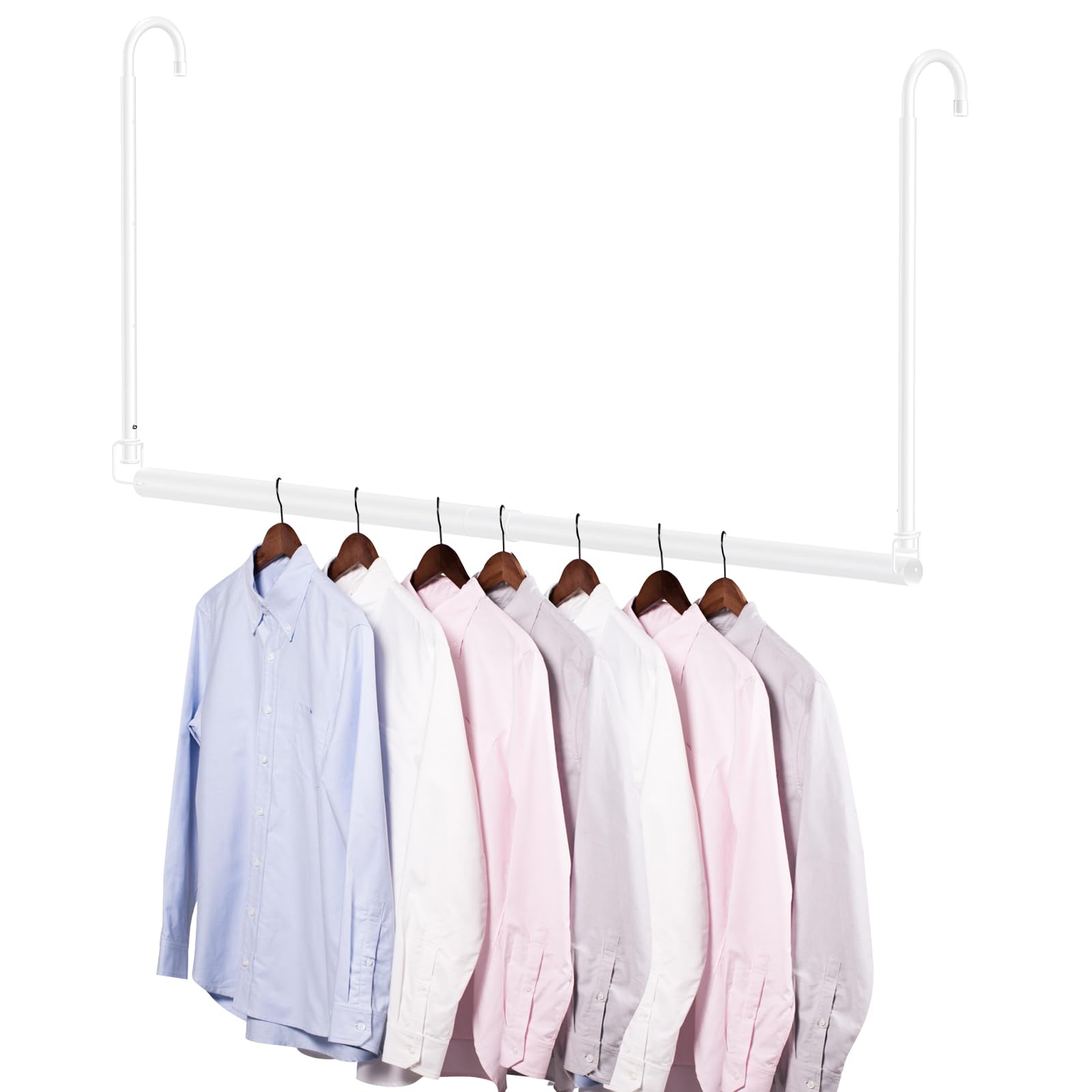 Hanging Closet Rod, Adjustable Width and Height Closet Rods for Hanging ...