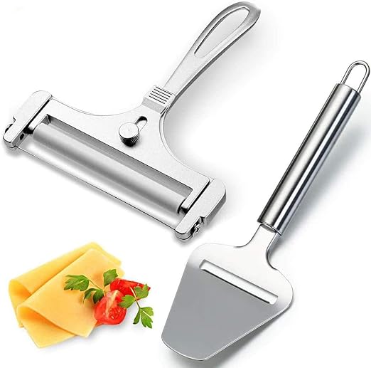 Amazon.com: 2 Pieces Cheese Slicer Set, Stainless Steel Wire Cheese ...