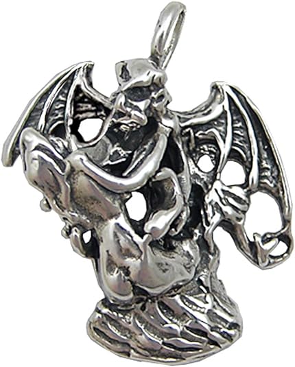 Amazon.com: Sterling Silver Gargoyle with Woman Pendant: Jewelry
