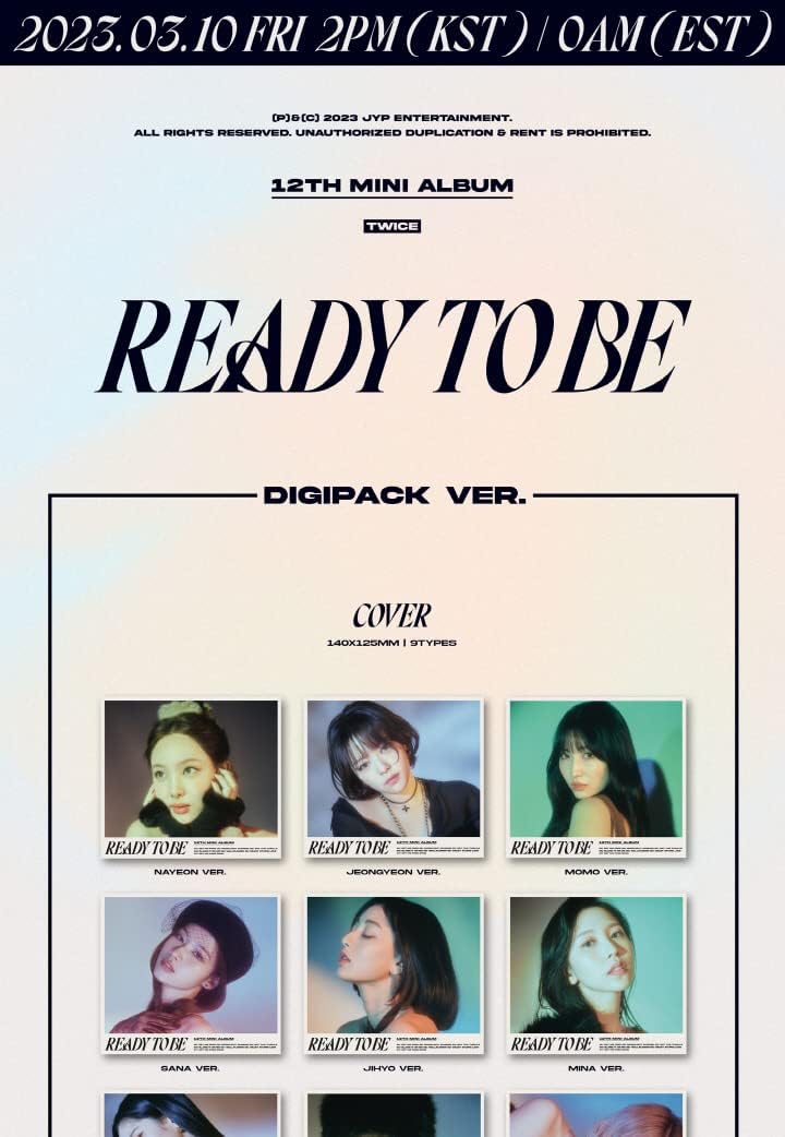 Mua TWICE READY TO BE 12th Mini Album DIgipack Version CD+POB+Folding poster on pack+Photobook ...