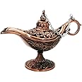 Amazon.com: Honoro Vintage Legend Aladdin Magic Genie Lamp - Metal Carved Wishing Light for Home ...