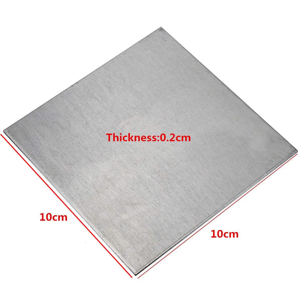 LTKJ 100mmX100mmX2mm Silver TC4/GR5 2mm Thick Titanium Alloy Metal ...