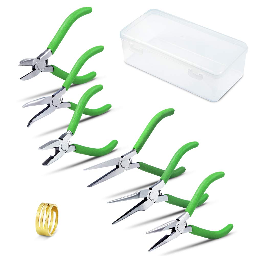 SPEEDWOX Mini Pliers Tool Set 6-Piece 4-1/2-Inch Precision Diagonal ...
