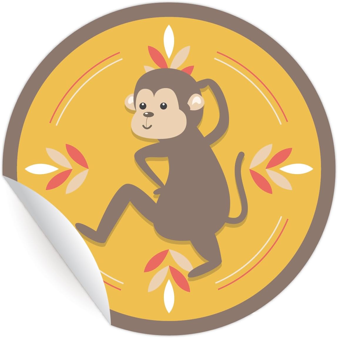 24 lustige Affen Aufkleber in edlen Farben, MATTE universal ...