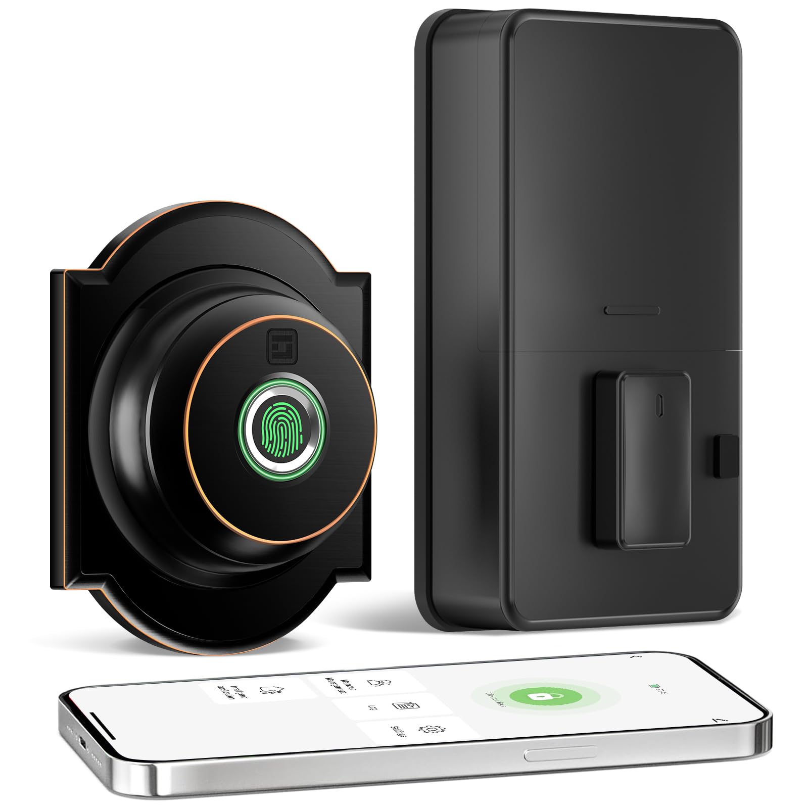 GeekTale Smart Deadbolt Lock, Fingerprint Deadbolt with App, Keyless ...