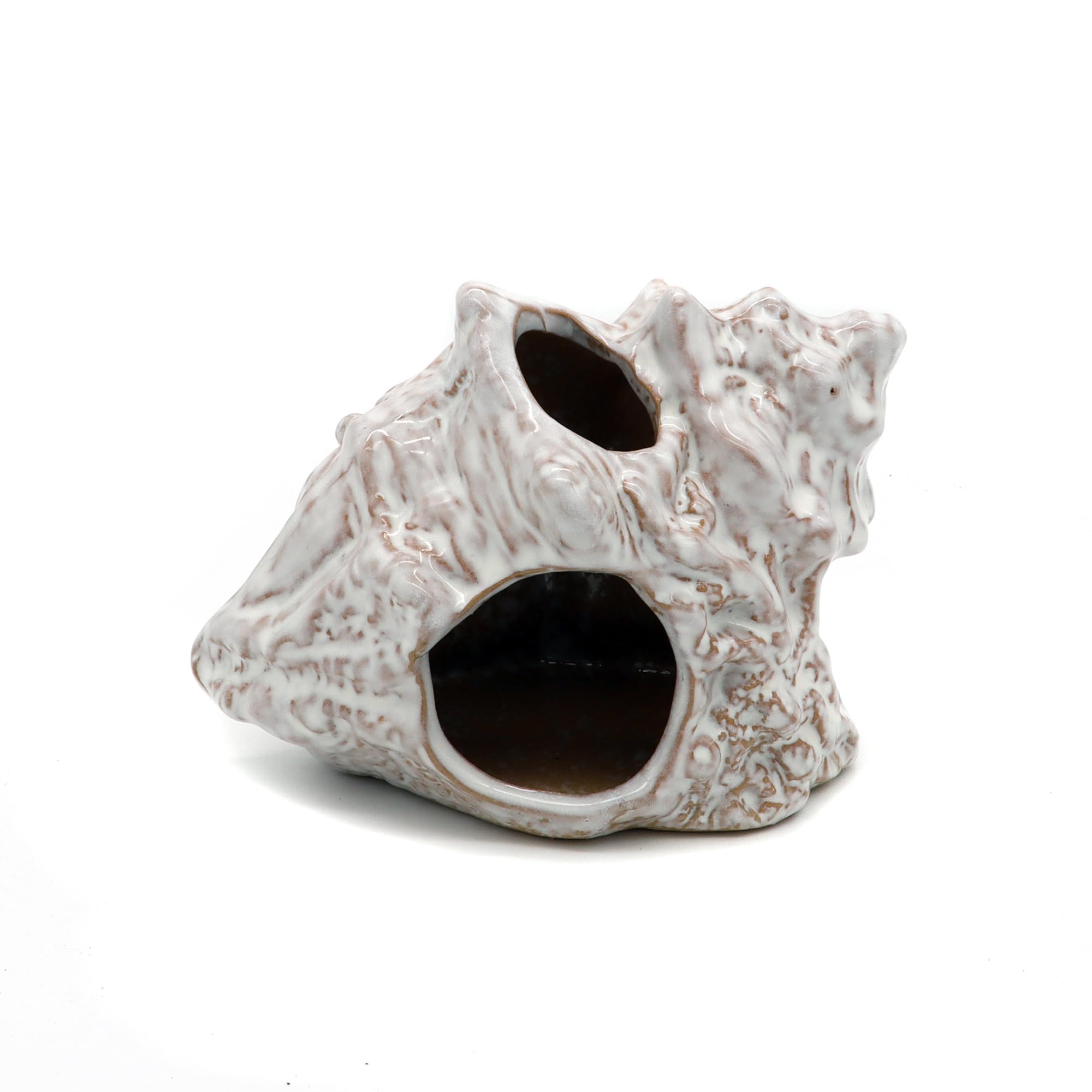 ALEGI Aquarium Decorations Cave Ceramic Sea Shell Decor, Rock Cave ...