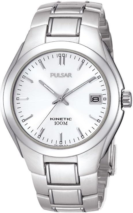 Pulsar Kinetic Silver Dial Stainless Steel Bracelet Gents Watch PAR105 ...