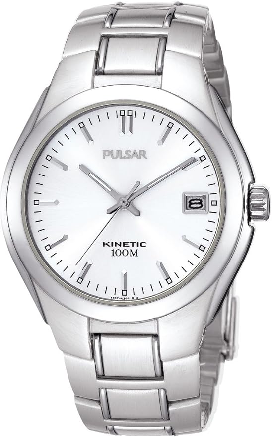 Pulsar Kinetic Silver Dial Stainless Steel Bracelet Gents Watch PAR105 ...