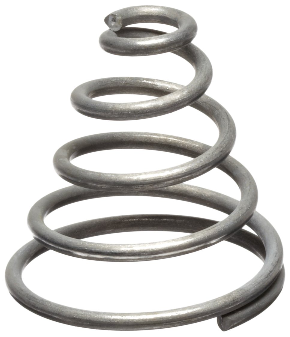 Conical Compression Spring, Type 302 Stainless Steel, Inch, 1" Overall ...
