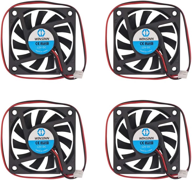 WINSINN 60mm Fan 12V DC Brushless Quiet Cooling 6010 60x10mm For PC Computer Case CPU Graphics ...