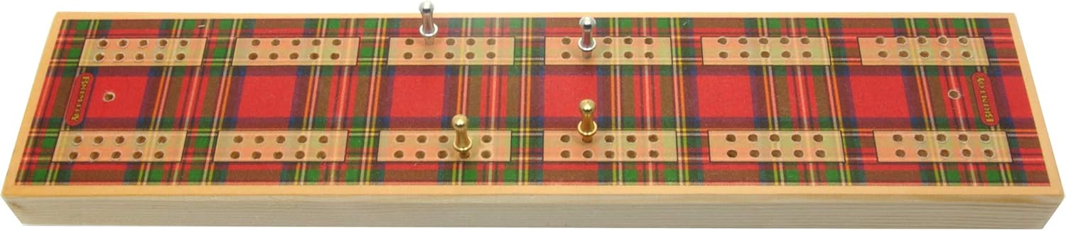 Brimtoy Tartan design wooden cribbage board - BigaMart
