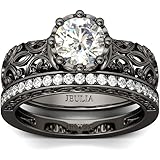Jeulia Wedding Rings Engagement Rings for Women Anniversary Promise Ring Bridal Sets 925 ...