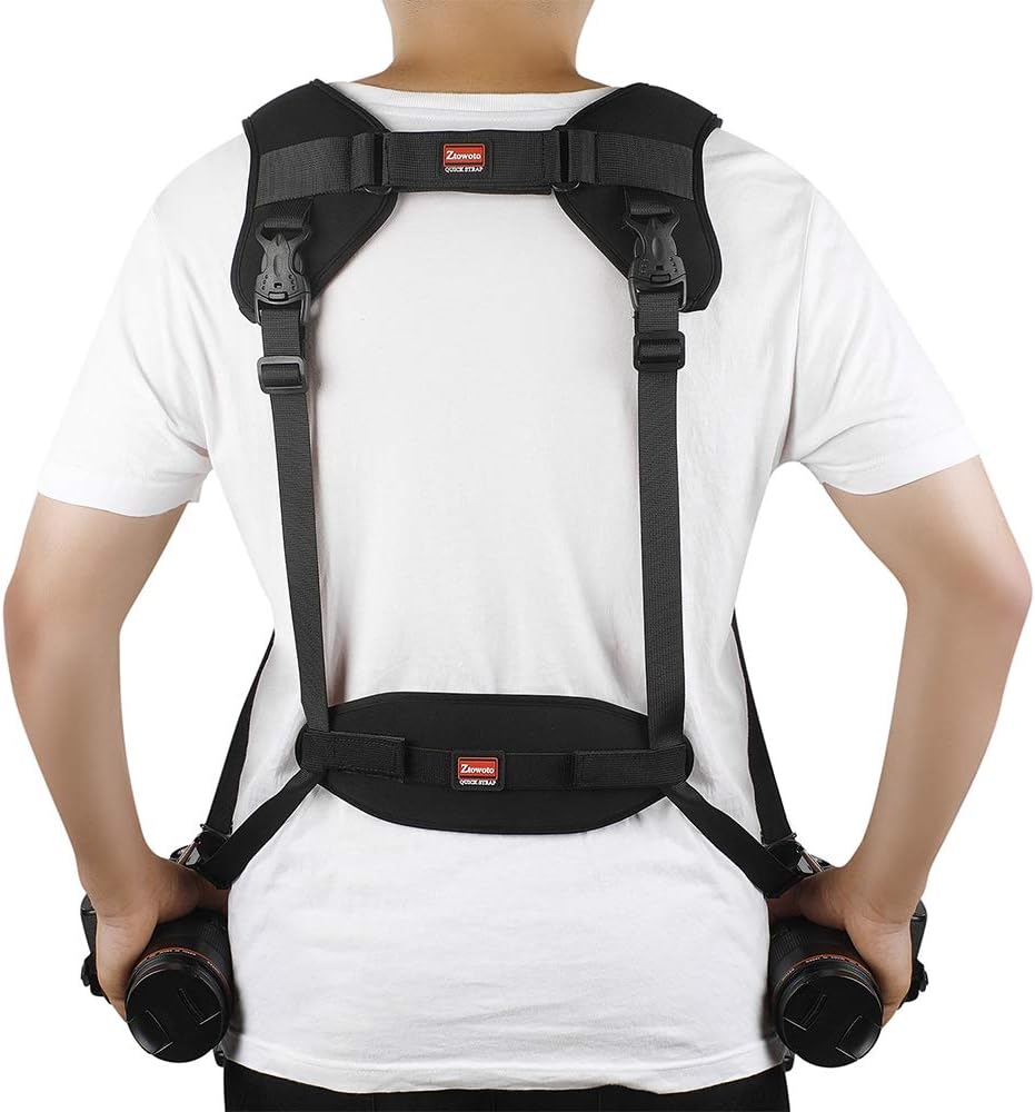 Double Shoulder Camera Strap Harness Quick Release Adjustable Dual ...