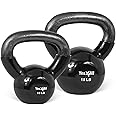 Amazon.com: Yes4All Combo Special: Vinyl Coated Kettlebell Weight Sets ...