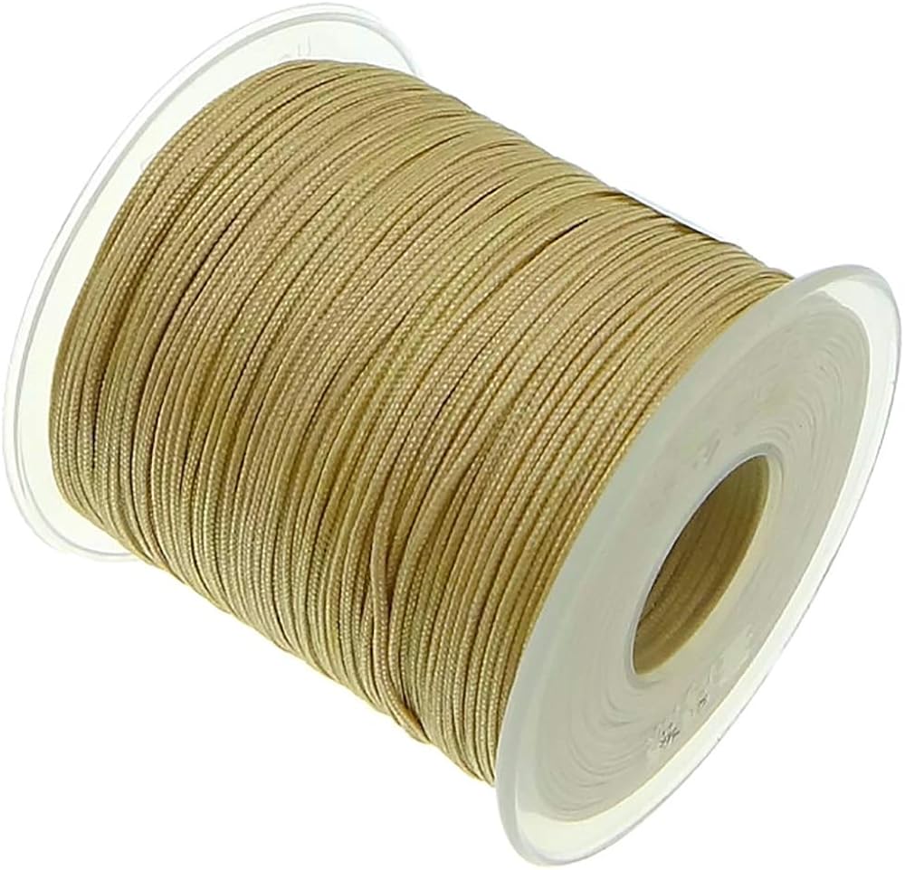 My-Bead cordon en nylon tressé Ø 1 mm beige 90 m bobine fil de nylon ...