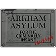 Amazon.com: Unoopler Metal Signs Arkham Asylum Wall Decro | Indoor ...