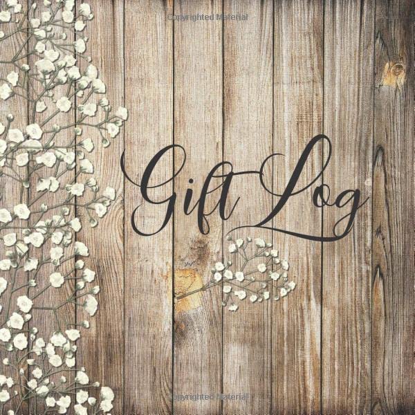 Amazon.com: Gift Log: Rustic Wood Floral Design / Gift Record Book ...
