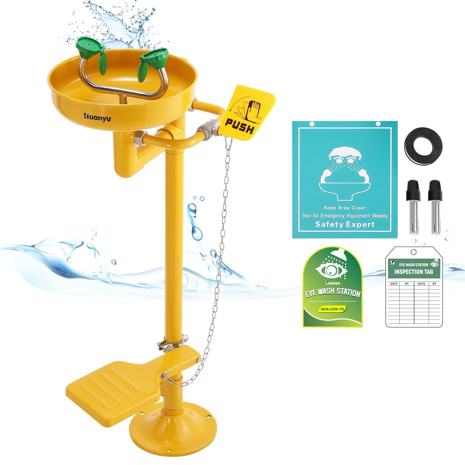 Mua Huanyu Emergency Eye Wash Station Pedestal Mounted Eyewash Station ...