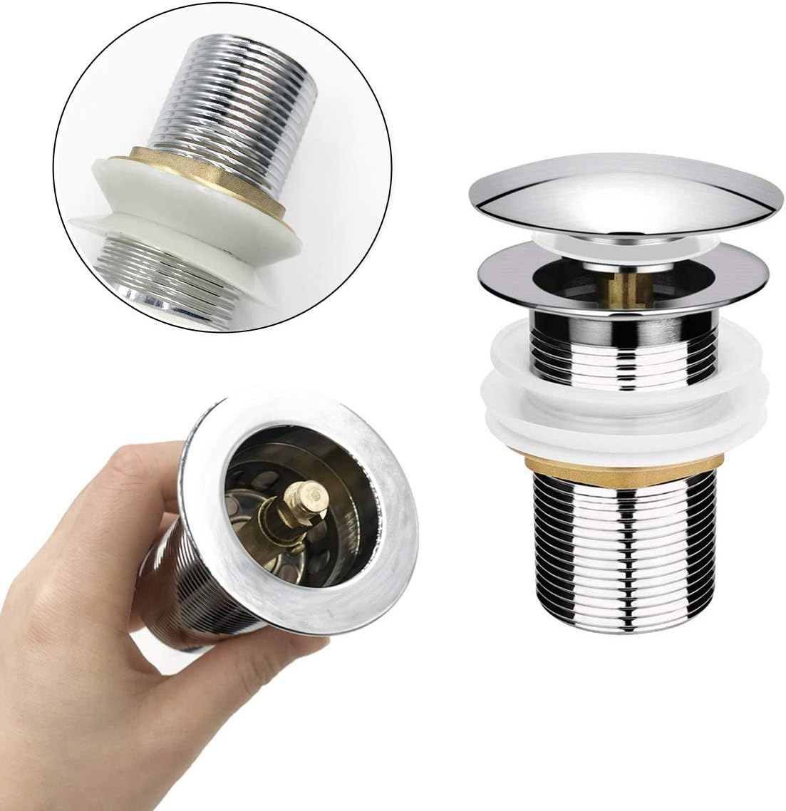 Basin Sink Waste Unslotted Basin Sink Tap Push Pop Up Click Clack ...