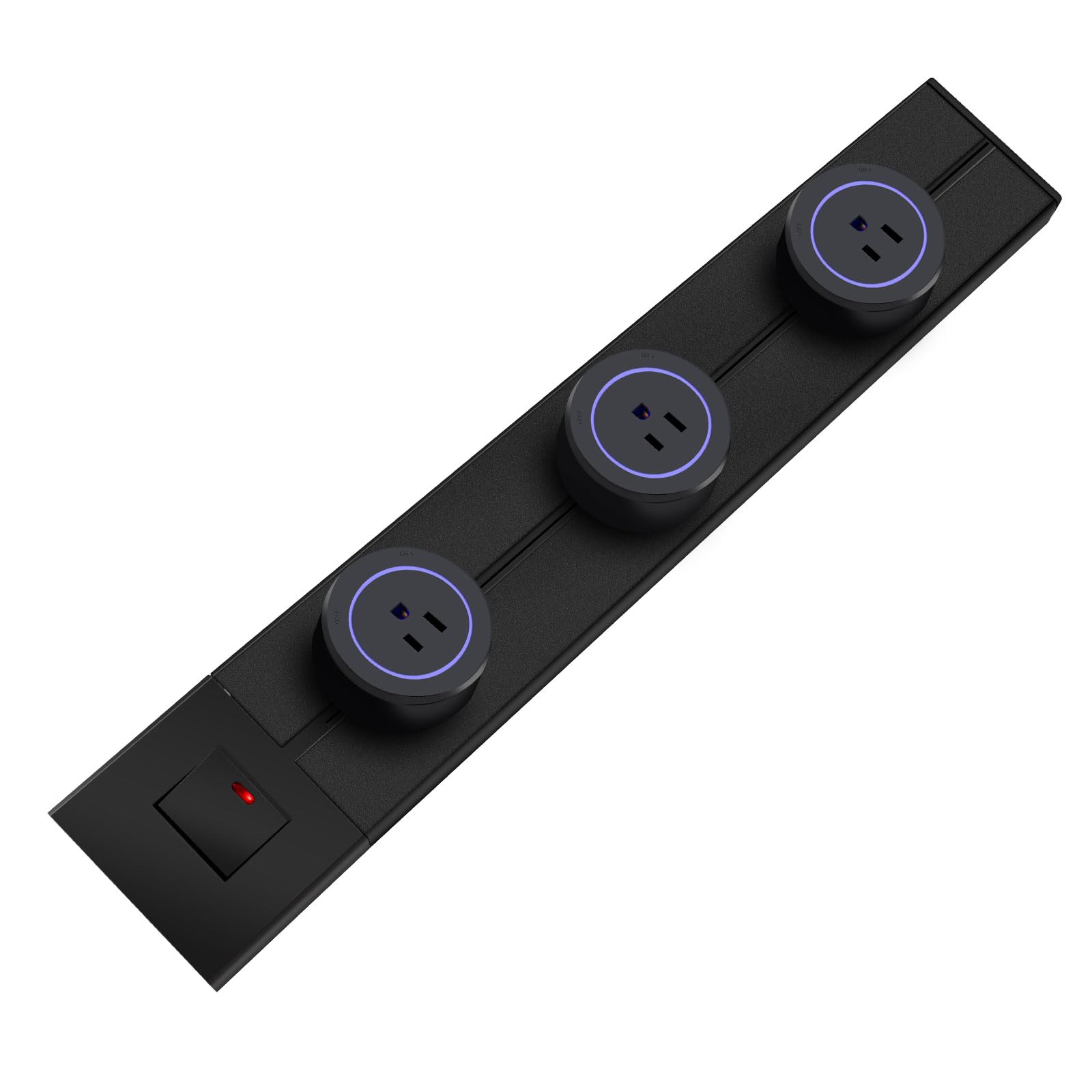 Power Outlet Strip, Power Strip with Switch Control, 19.68 inch Track ...