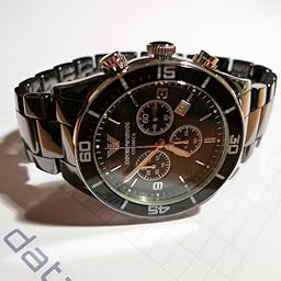 Emporio Armani Tazio Sport Herren-Armbanduhr Keramik Chronograph AR1421 ...