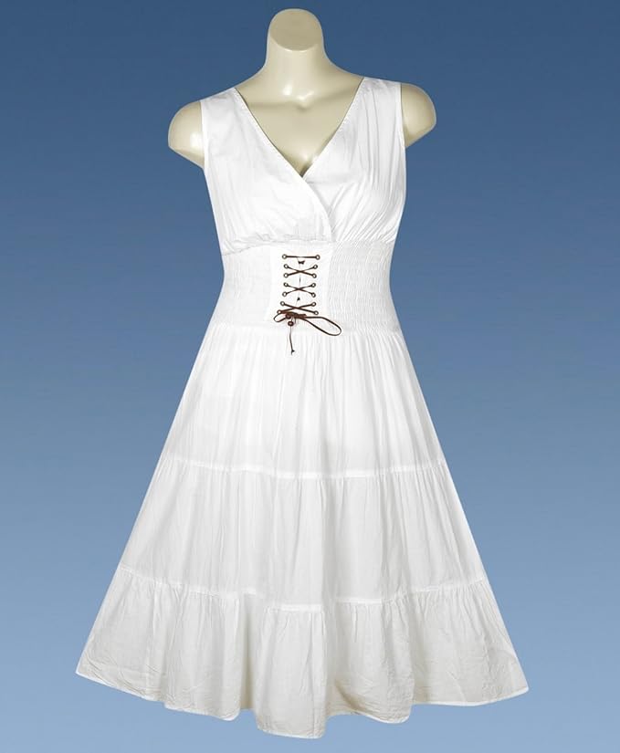 Mlle Gabrielle Plus Size White Lace Up Maxi Dress -Size: 3x Color White ...