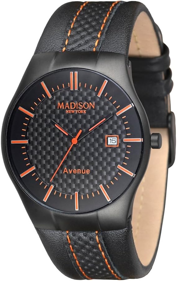 Madison New York Unisex Watch, Avenue, Analogue Quartz, Leather G4785 ...