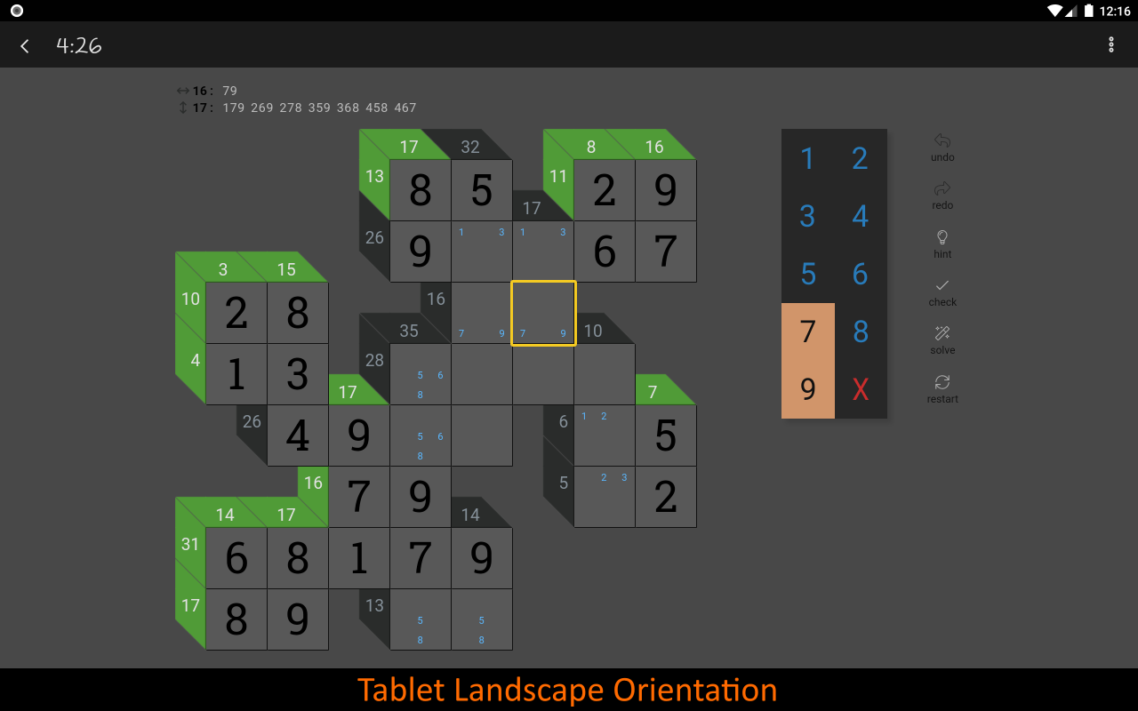 Kakuro Game - Cross Sums:Amazon.com:Appstore for Android