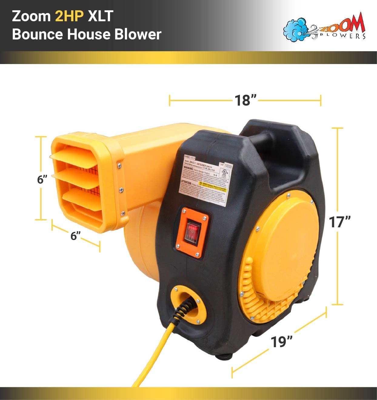 Mua Zoom Blowers 2HP Air Blower for Inflatable Bounce House, Commercial ...