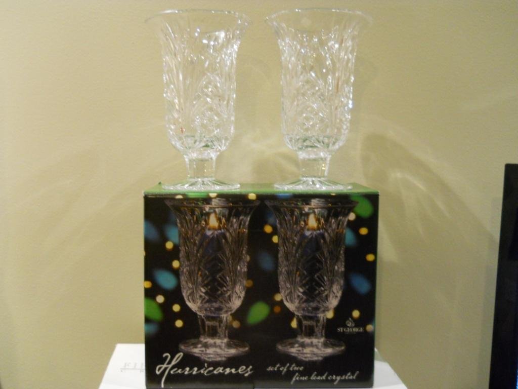 Amazon.com: St George Crystal Hurricanes Set of 2 Fine Lead Crystal ...