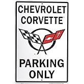 Amazon.com: Corvette Parking Only 8 x 12 Metal Sign by Hangtime