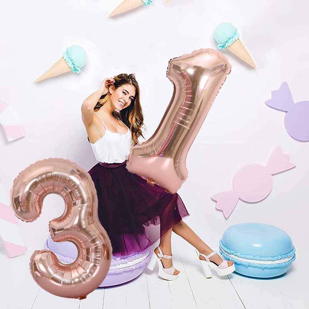 Ceqiny 40 Inch 31st Number Balloon Mylar Balloon Giant Balloon Alphabet ...
