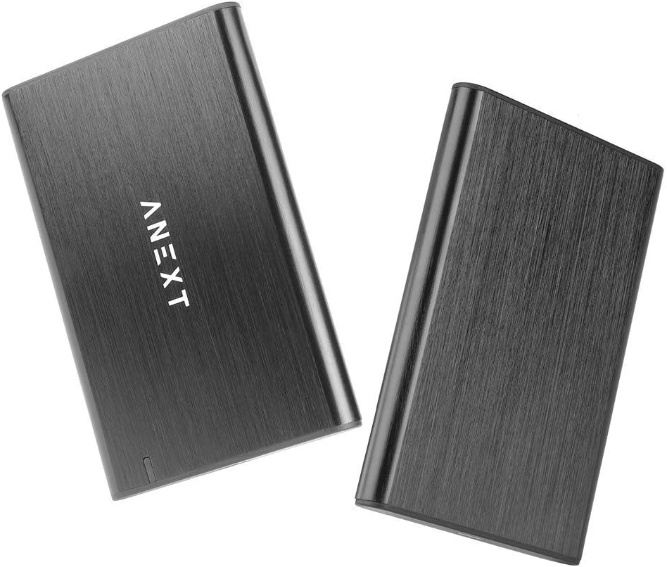 Antec 2.5 USB 3.1 Gen2 External Hard Drive Enclosure, Portable Black ...