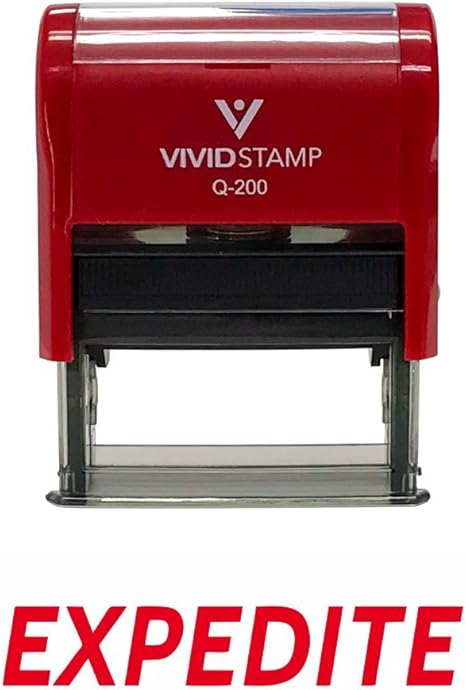 Amazon.com : EXPEDITE Self Inking Rubber Stamp (Red Ink) - Medium ...