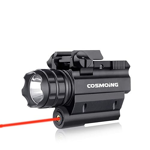 Rail Mounted Pistol Red Laser Light Combo (Laser Sight Combo) & 600 ...