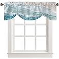 Amazon.com: RisQiten Summer Beach Tie Up Valance Curtains for Windows ...