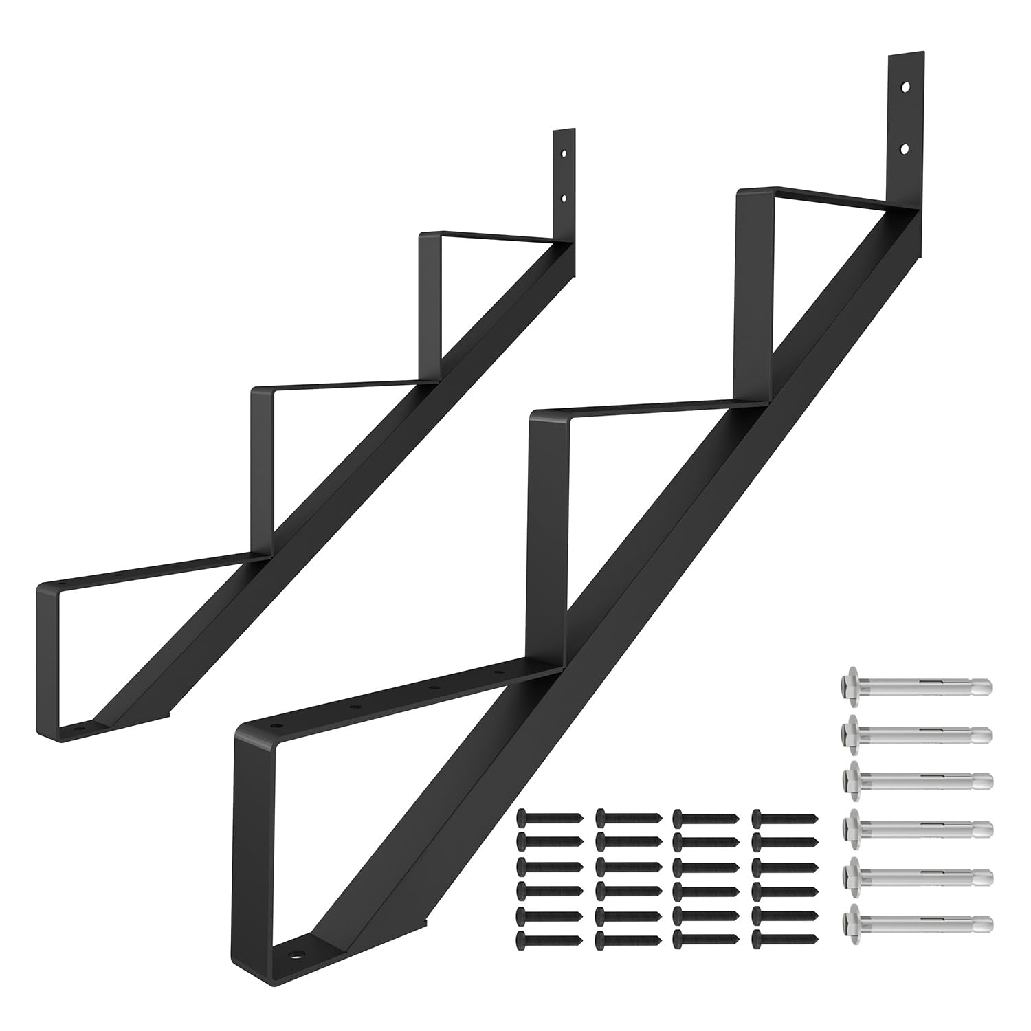 DIYHD Steel Stair Riser 3 Step Stair Stringer for Deck Height 28in ...