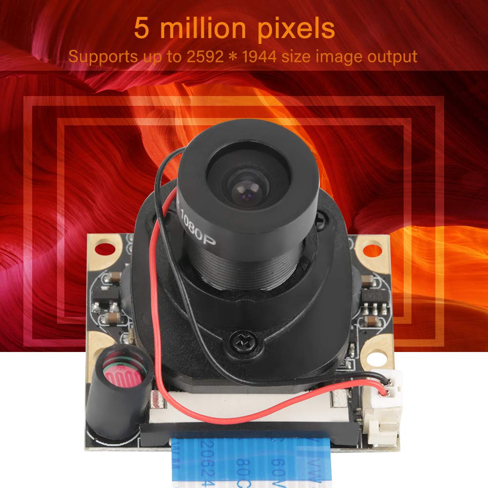 Raspberry Pi B 3/2 OV5647 Camera Module, 5MP Pixels Night Vision ...